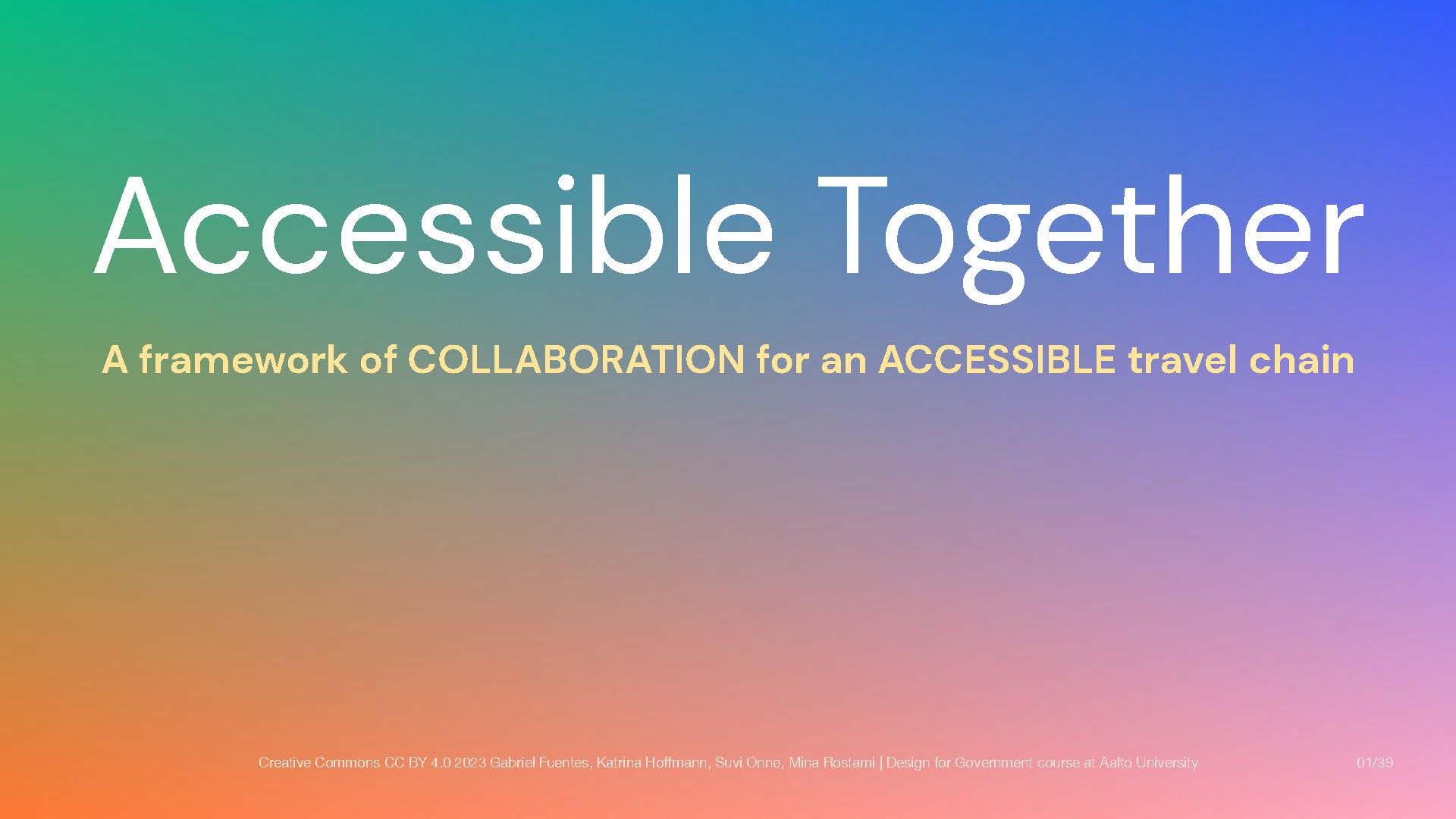 Accessible Travel Chains